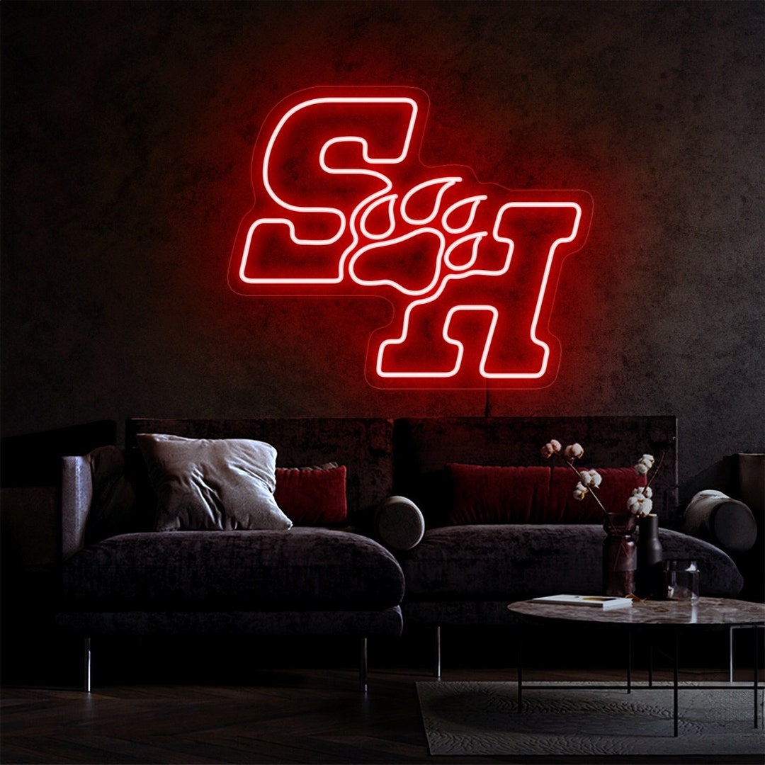 Sam Houston State University Neon Sign, Sam Houston Bearkats Sign, Sam ...