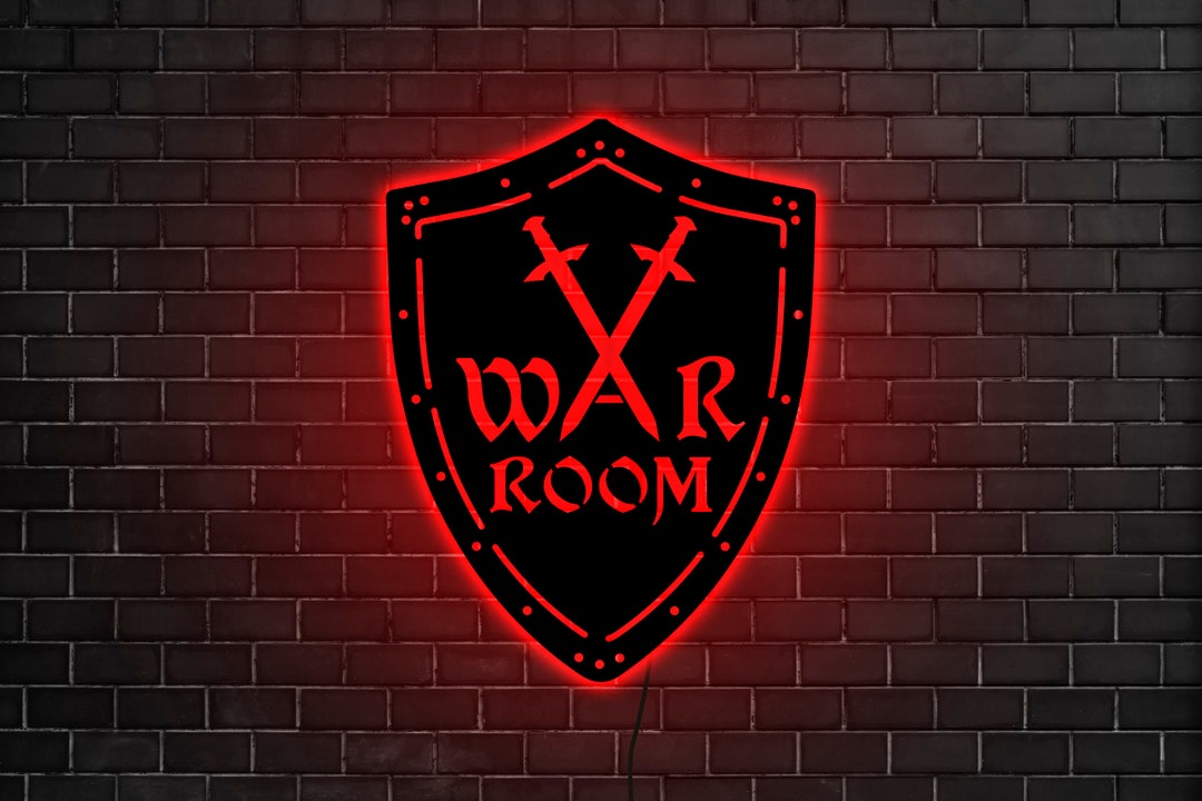 War Room Sign War Room Shield War Room Neon Sign War Room - Etsy