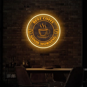 Coffee Neon Sign, Coffee Led Sign, Cafe Neon Sign, Best Coffee Sign ...