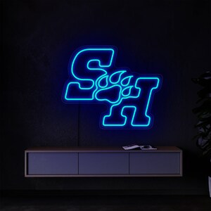 Sam Houston State University Neon Sign, Sam Houston Bearkats Sign, Sam ...