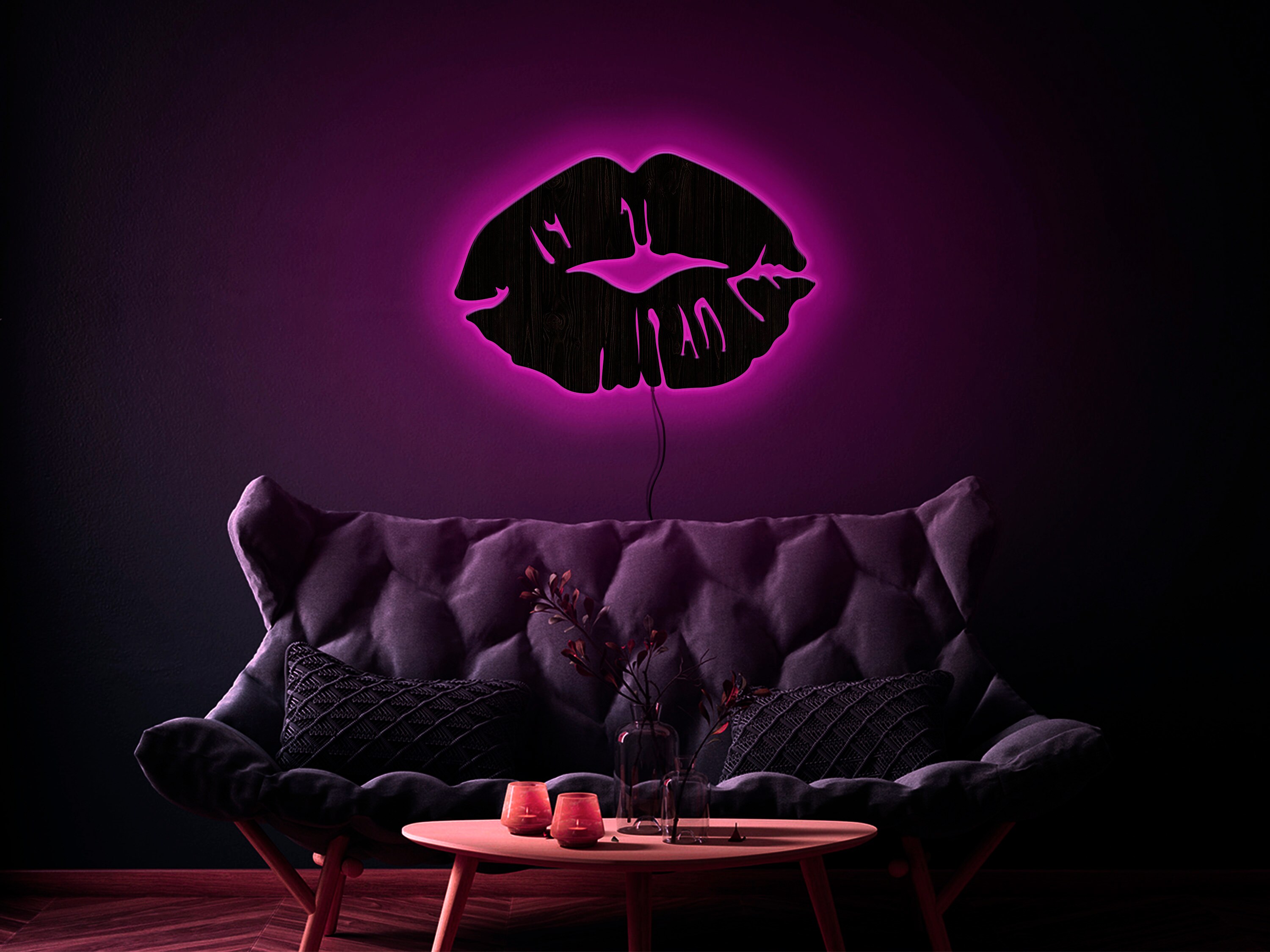 Lips Led Sign Lips Light Lips Neon Sign Lips Neon Light Etsy Uk