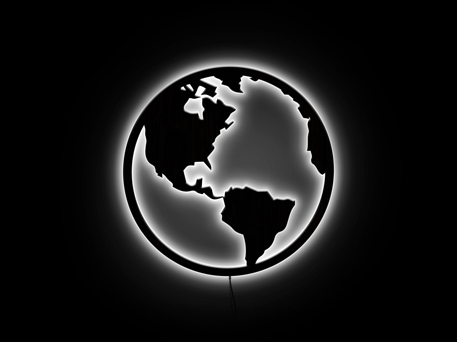 World Map Led Wall Art World Map Neon Sign World Map Wall - Etsy Canada