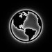World Map Led Wall Art, World Map Neon Sign, World Map Wall Light ...