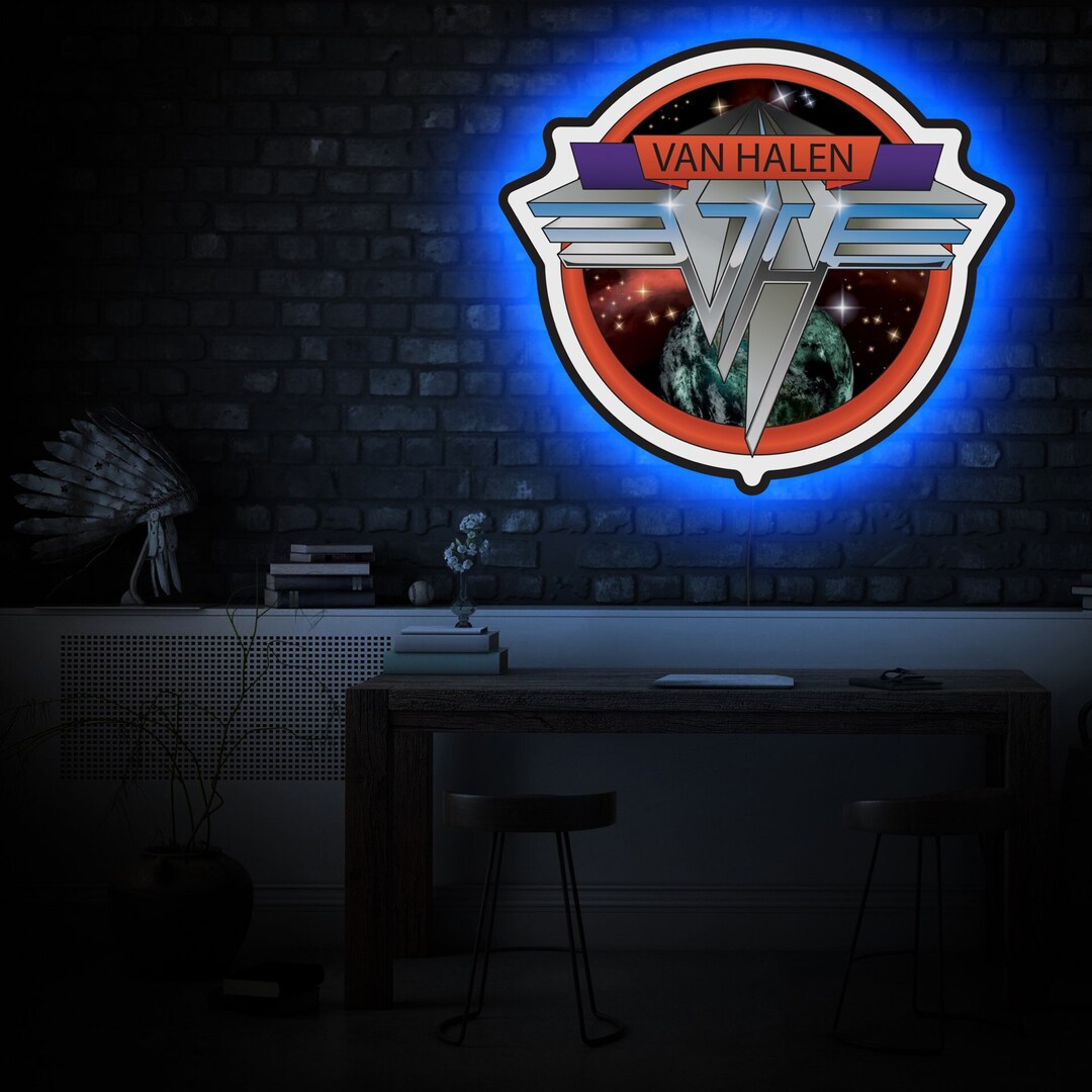 Van Halen Neon Sign, Van Halen Logo, Van Halen Led Sign, Rock Band Neon ...