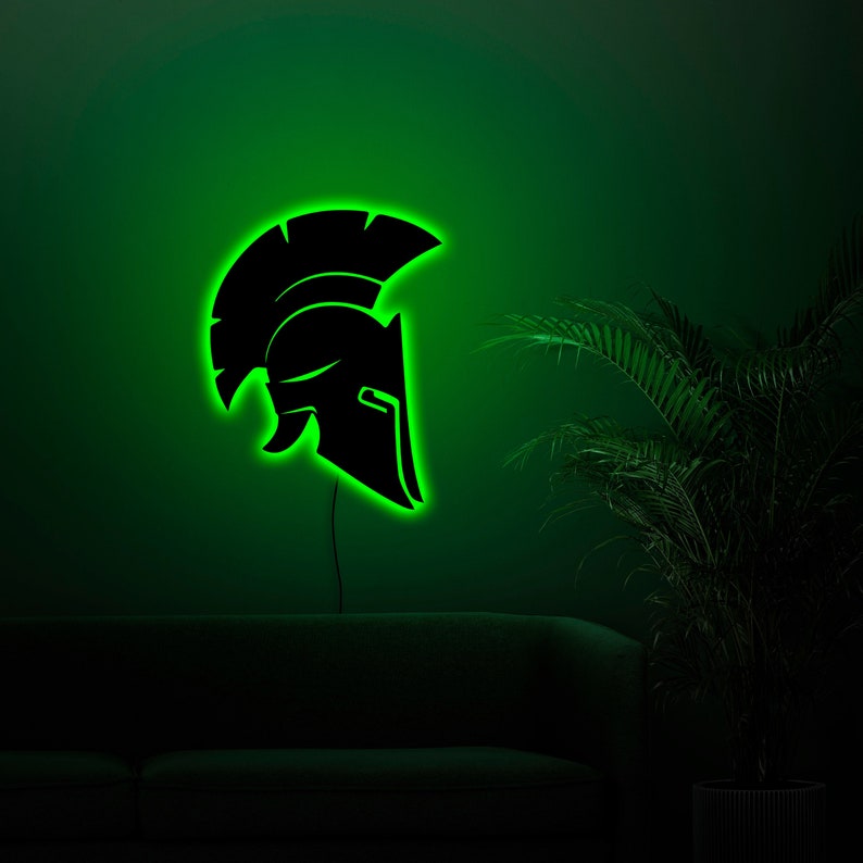 Spartan Neon Sign Spartan Helmet Neon Sign Spartan Helmet - Etsy