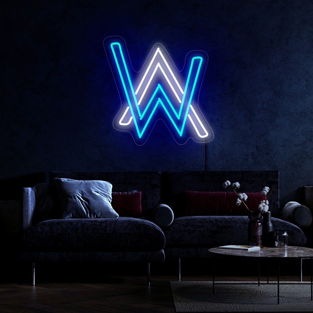 Alan Walker Neon Sign, Alan Walker Logo, DJ Neon Sign, Alan Walker Sign ...