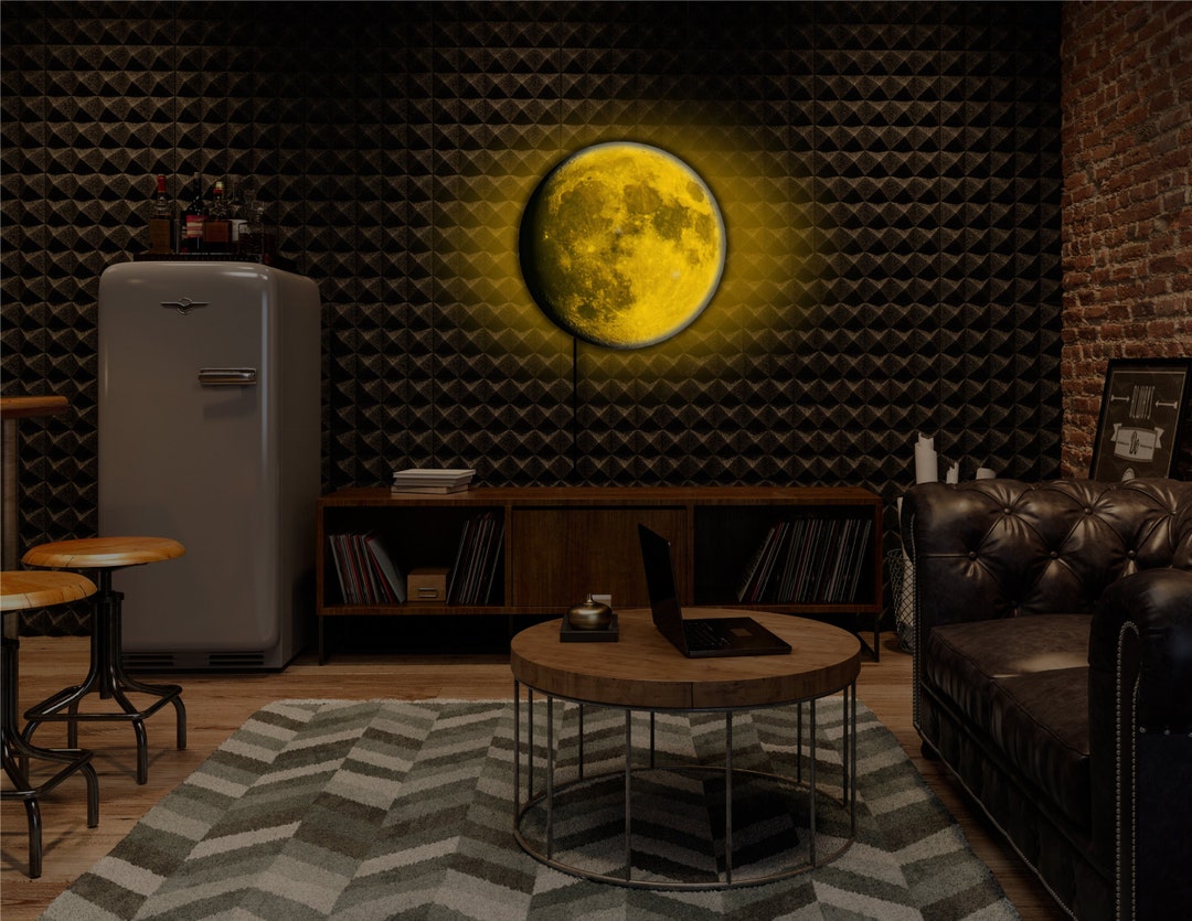 Custom Moon Lamp, Moon Light up Sign, Moon Wall Light, Moon Wall Decor ...