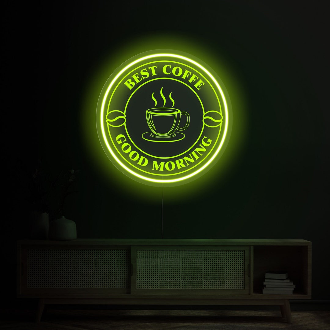 Coffee Neon Sign, Coffee Led Sign, Cafe Neon Sign, Best Coffee Sign ...