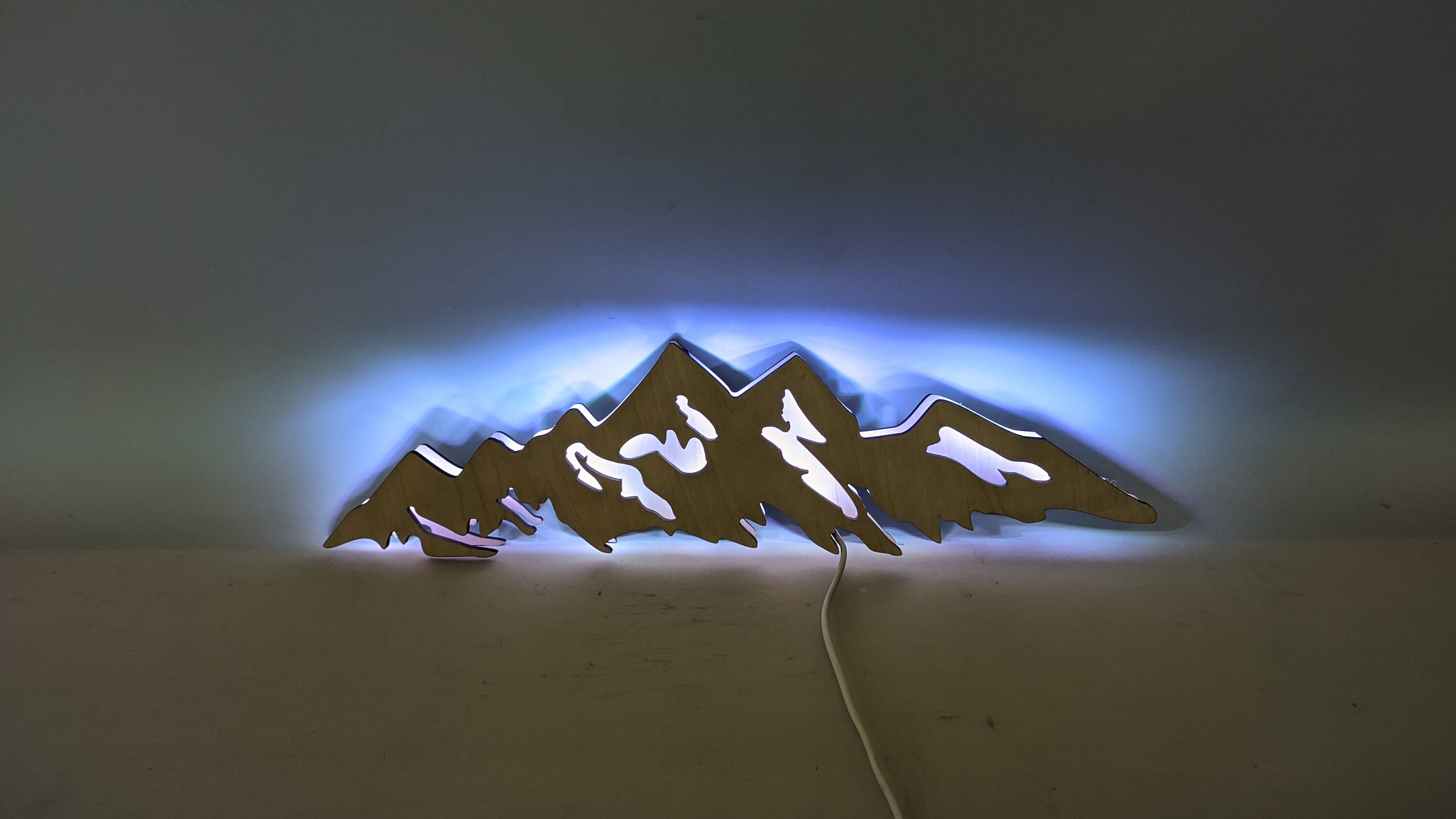 Berg led Schild Berg led Licht Berg led Schild für Wand - Etsy.de