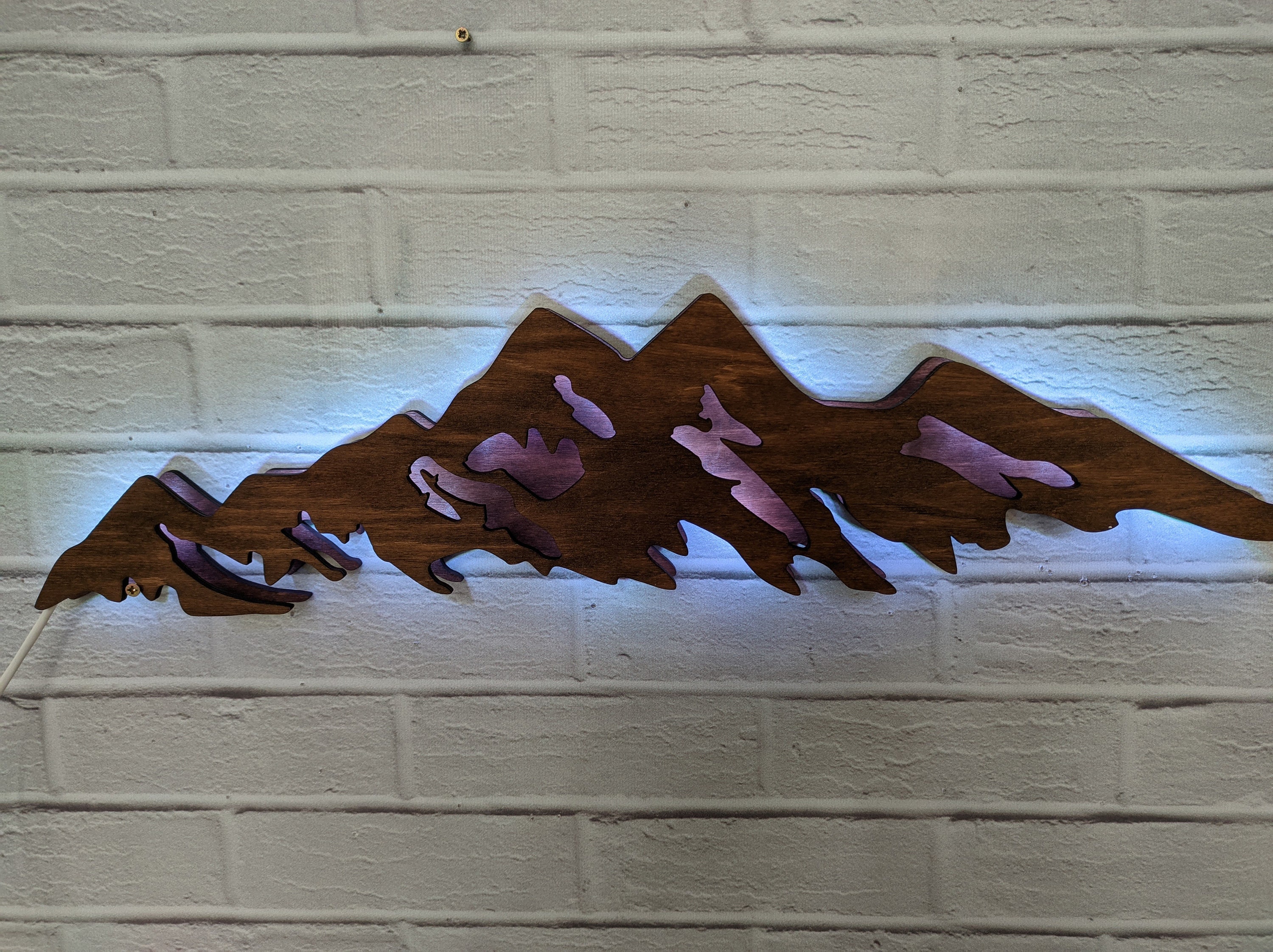 Berg led Schild Berg led Licht Berg led Schild für Wand | Etsy