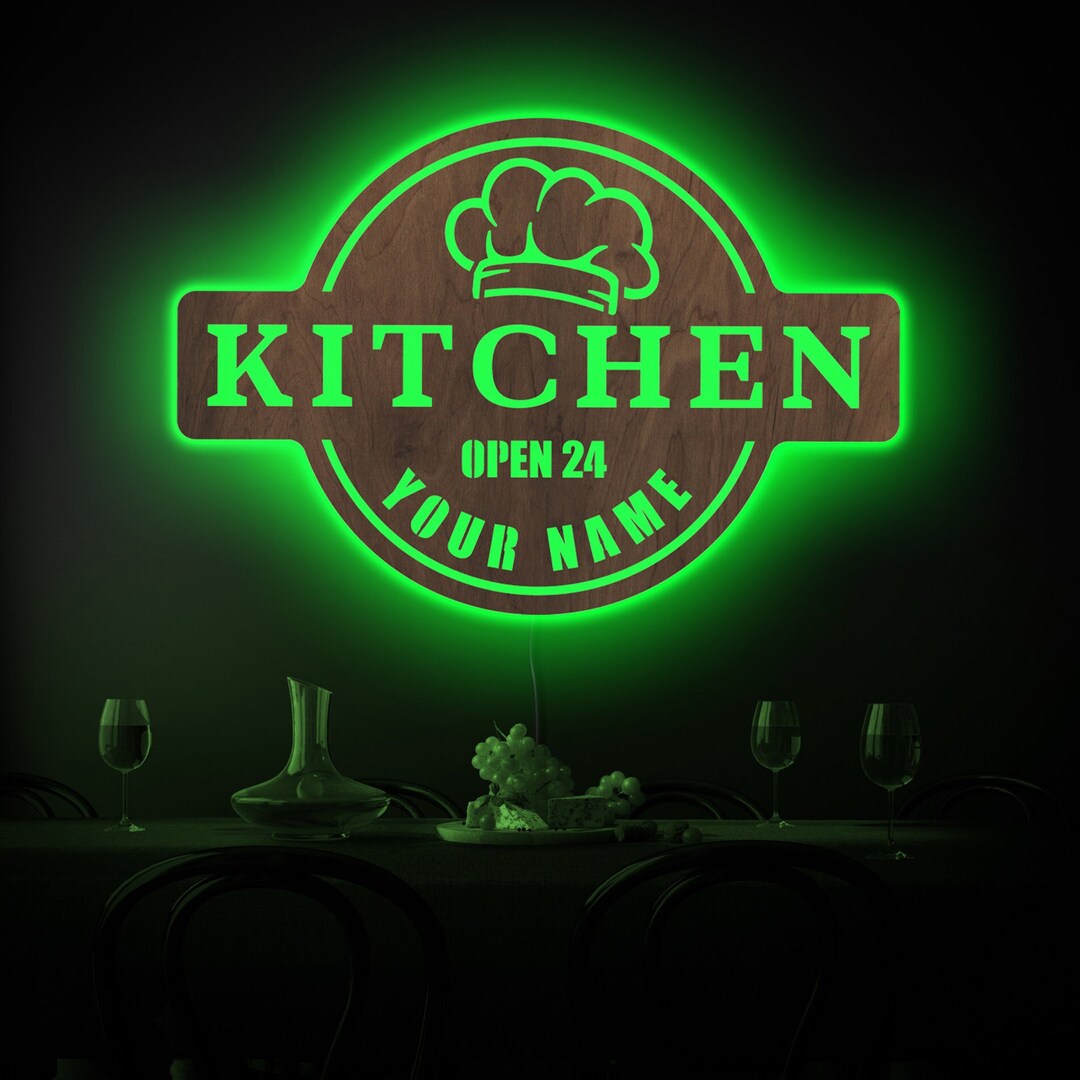 Custom Kitchen Neon Sign, Personalized Kitchen Sign, Neon Sign Kitchen ...