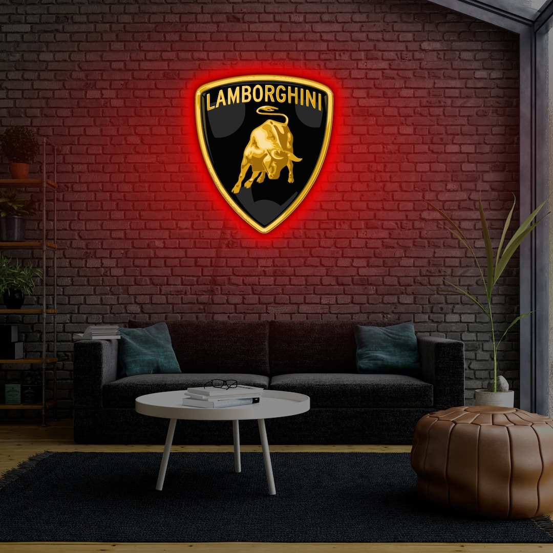 Lamborghini Neon Sign, Lamborghini Logo, Lamborghini Sign, Lamborghini ...