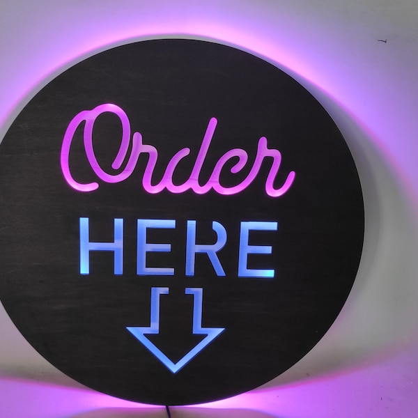 Neon Order Here Sign - Etsy
