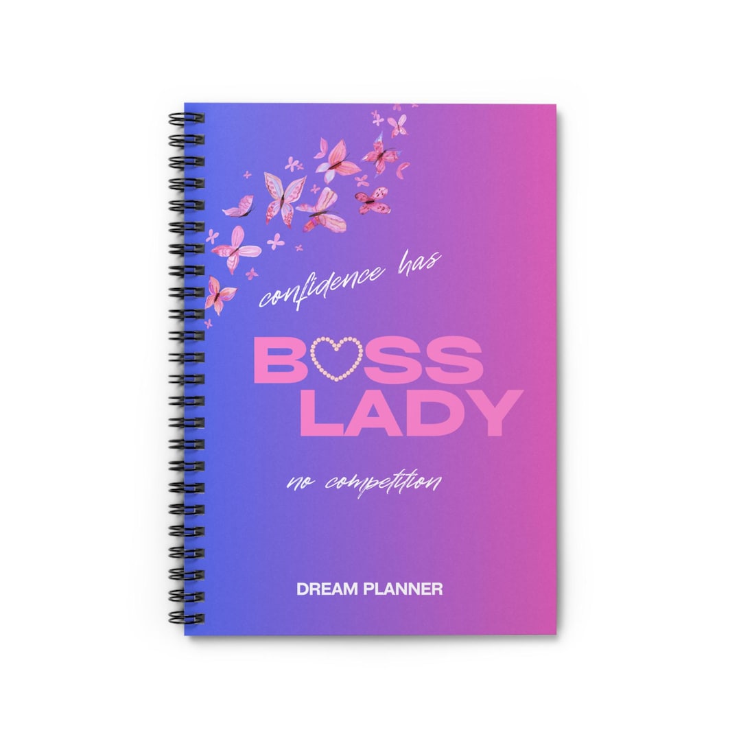 Dream Planner Journal - Boss Lady Diary, Pink Goal Setting Notebook ...