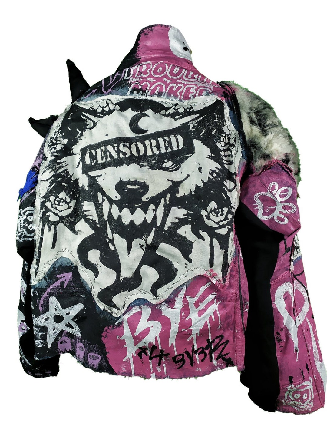 Unique Handmade Emo Custom Punk Rock Goth Fantasy Furry Queer Rave ...