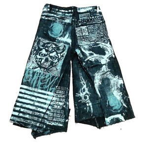 28 Baggy Unique Shorts Handmade Custom Punk Rock Goth Emo Metal Cyber ...