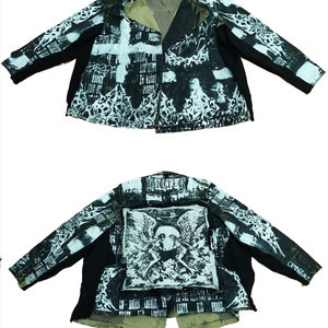 L-XL Unique Handmade Blazer Custom Angel Punk Rock Goth Fantasy Emo ...