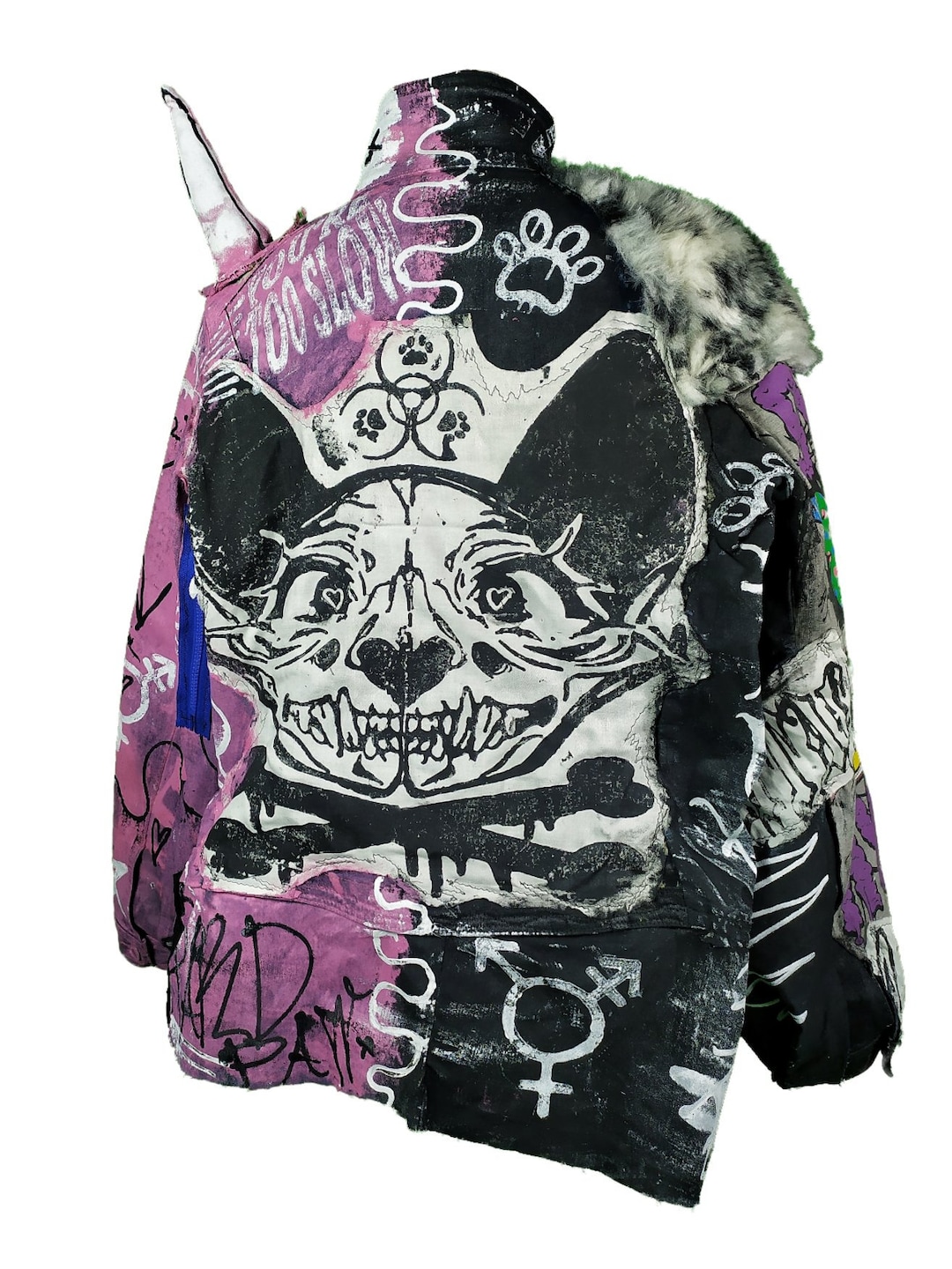 XL Unique Handmade Emo Custom Tribal Punk Goth Fantasy Furry Queer Rave ...