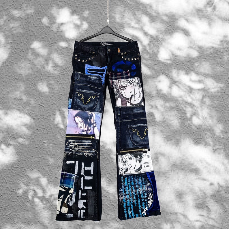 Custom Handmade Anime Manga Harajuku Kawaii Japanese Retro Rock Cosplay ...