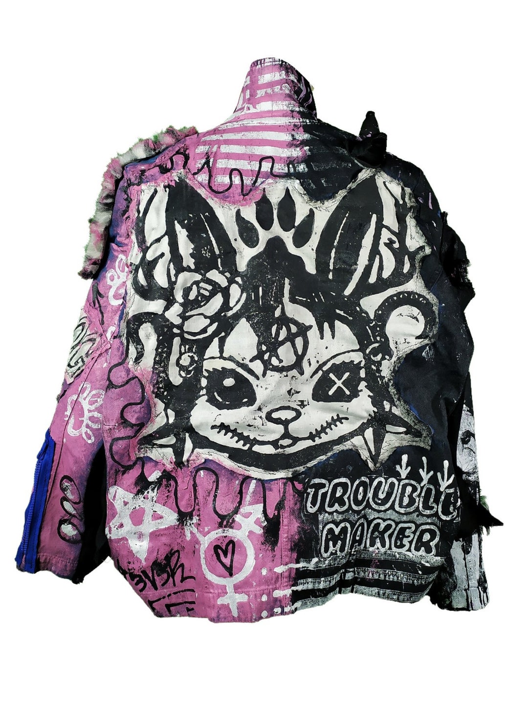 XXL Unique Handmade Emo Custom Tribal Punk Goth Fantasy Furry Queer ...