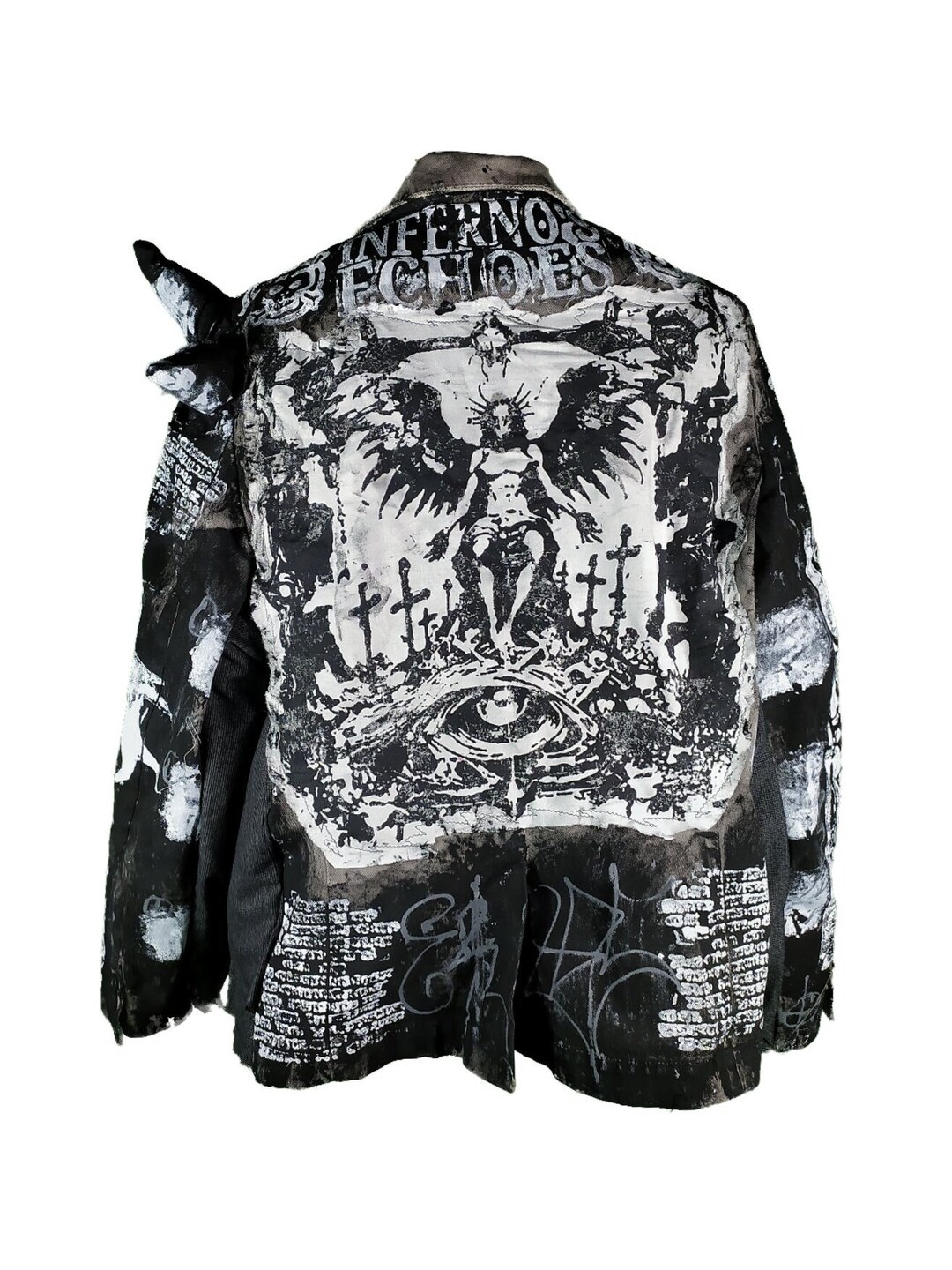 L Unique Handmade Angel Custom Tribal Punk Goth Fantasy Emo Metal Rave ...