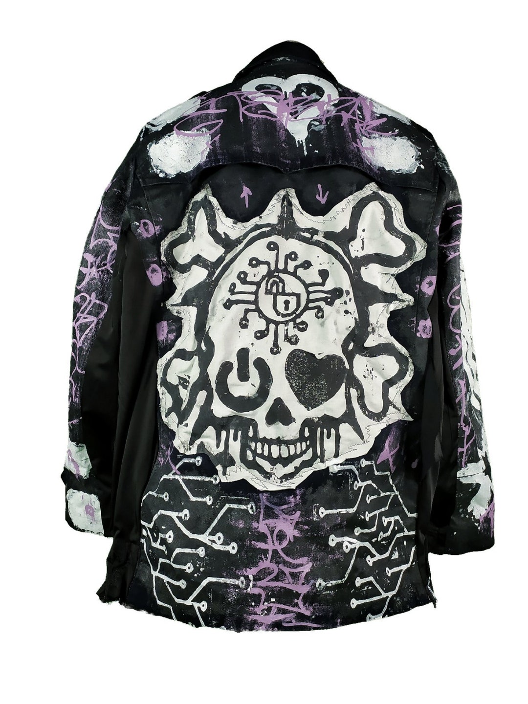 XL Unique Handmade Emo Custom Tribal Punk Goth Fantasy Spiral Rave ...