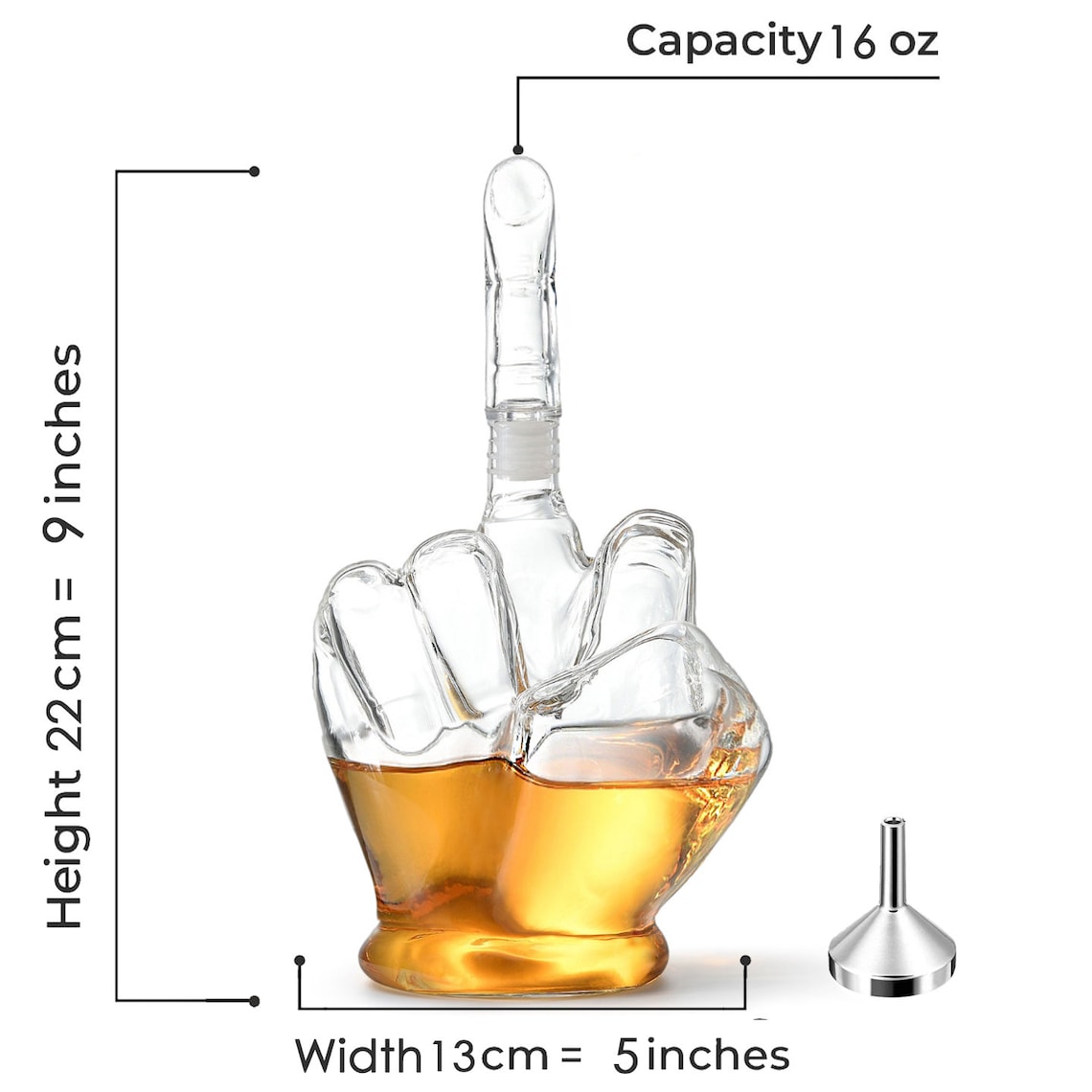 Middle Finger Whiskey Decanter – Funny Wine Decanter Set for Someone ...