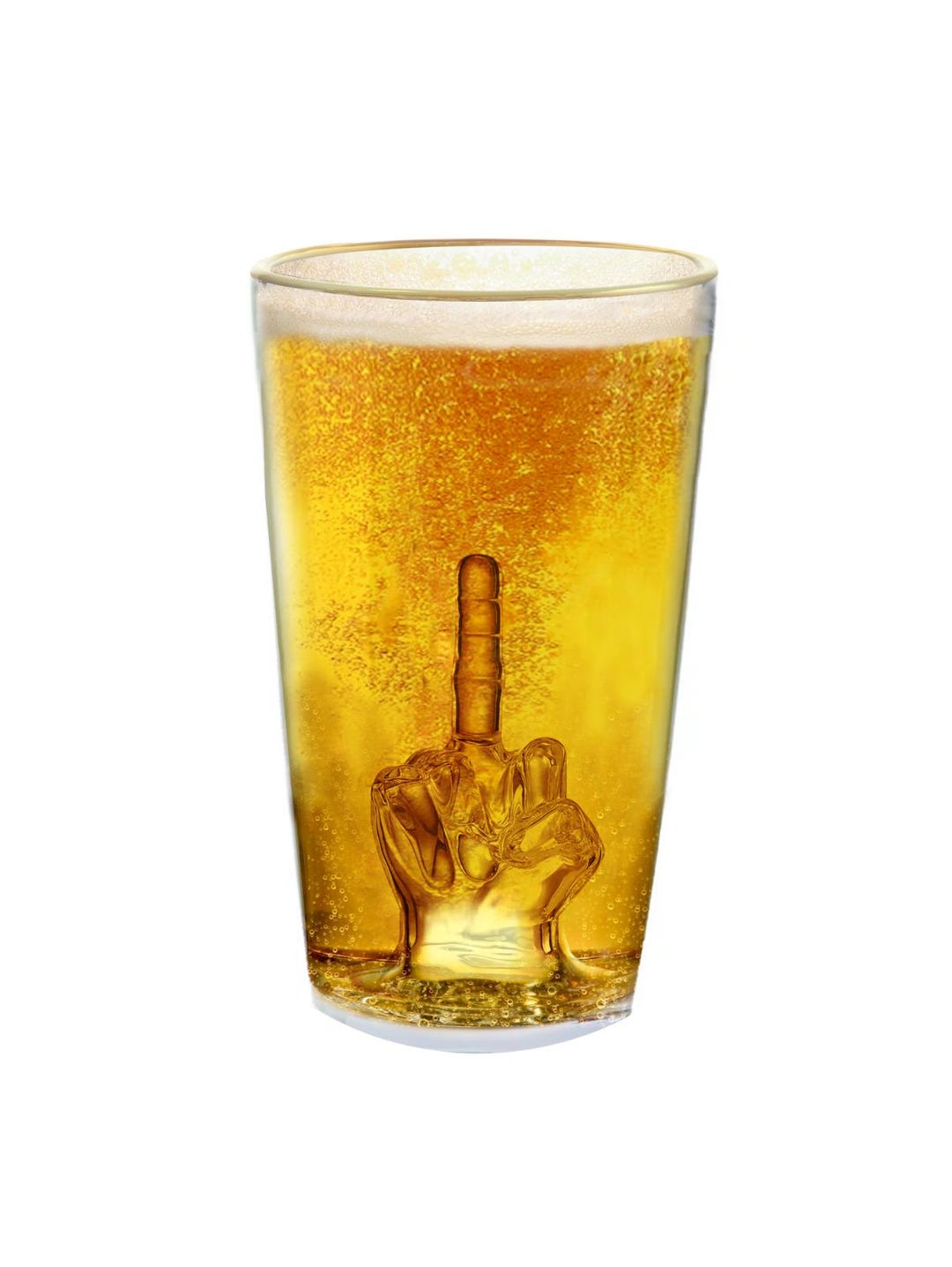 Pint Glasses – Middle Finger Beer Glass – Tall Drinking Glasses for ...