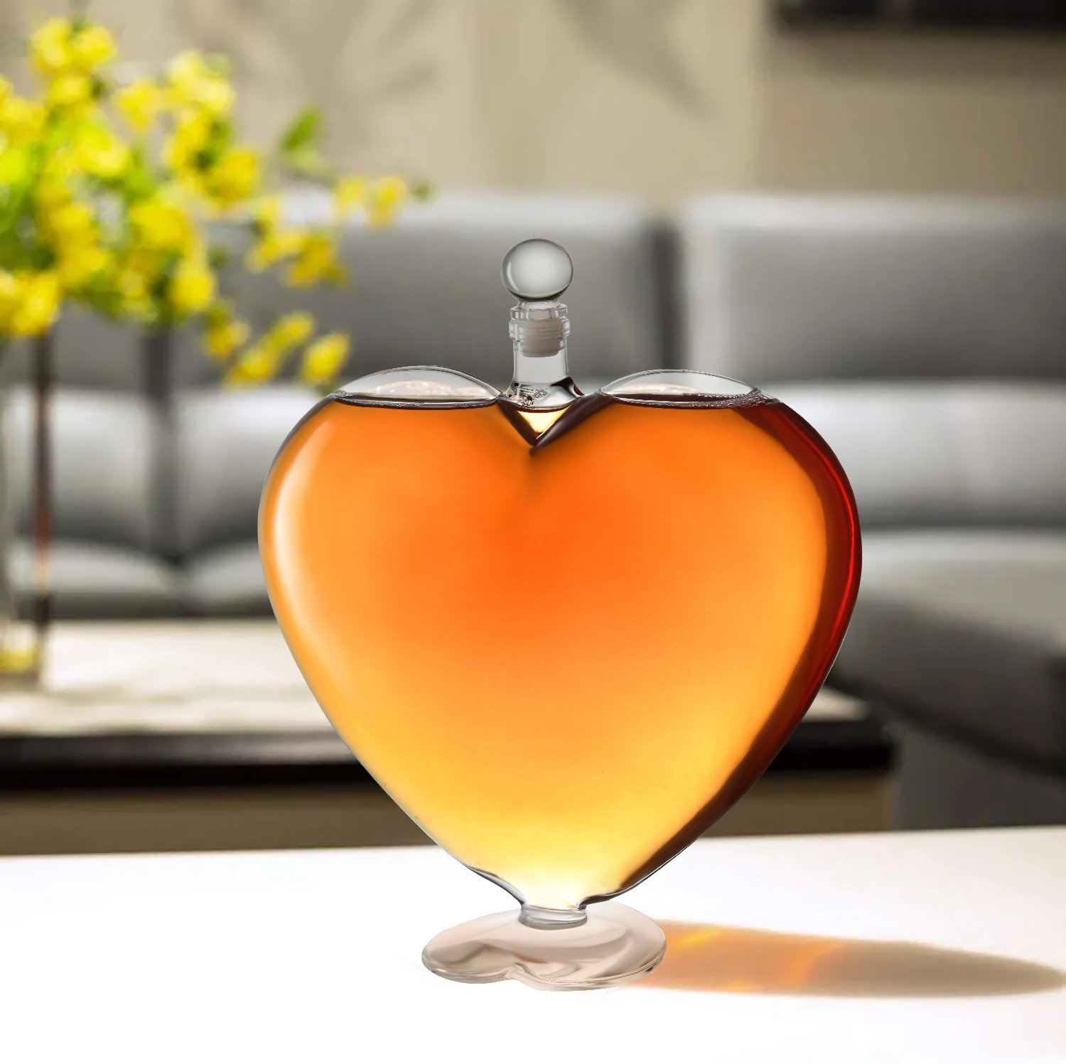 Personalized Custom Beautiful Heart Shaped Whiskey Decanter - Etsy