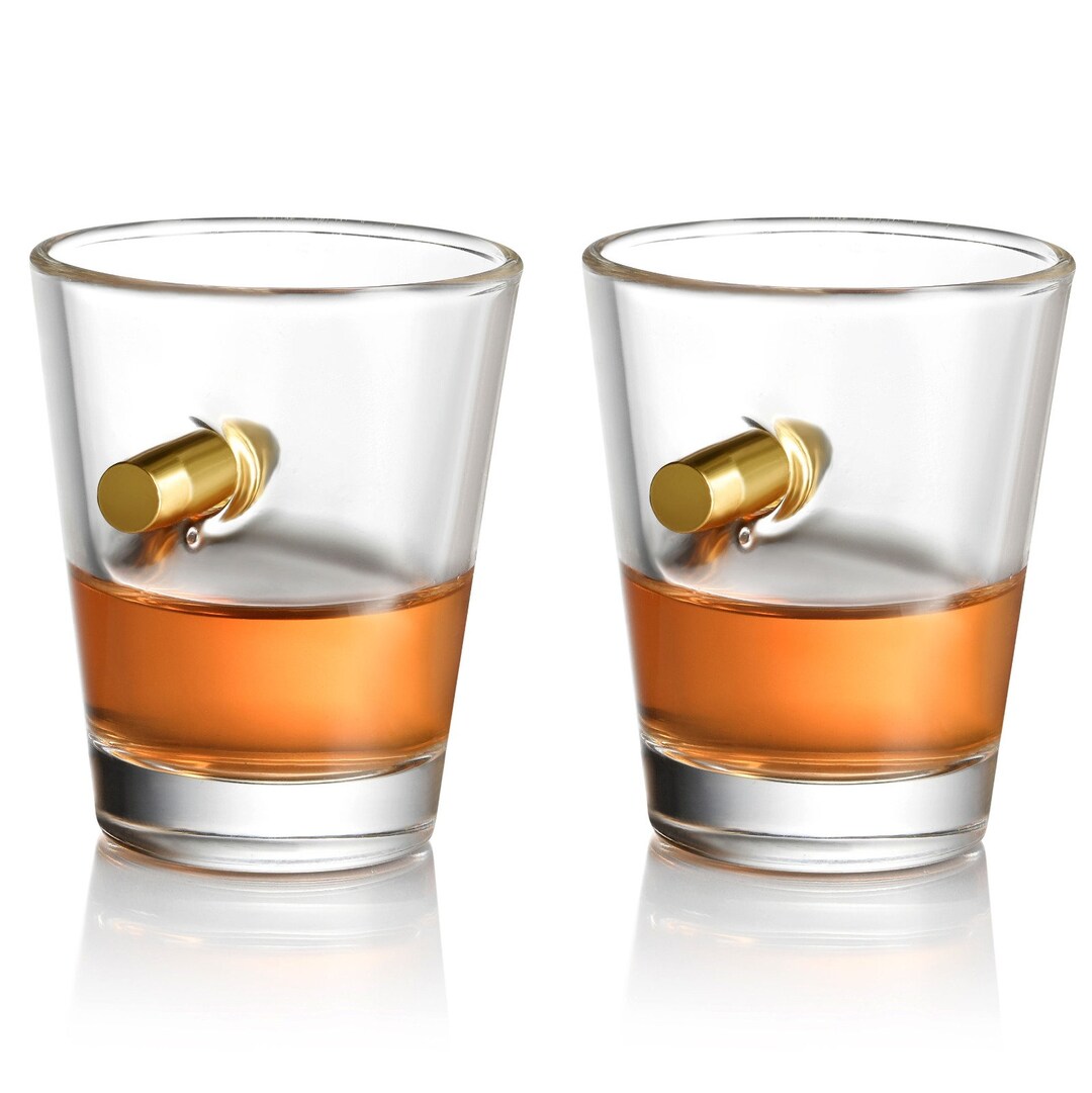 Bullet Shot Glasses Set of 2 - Etsy