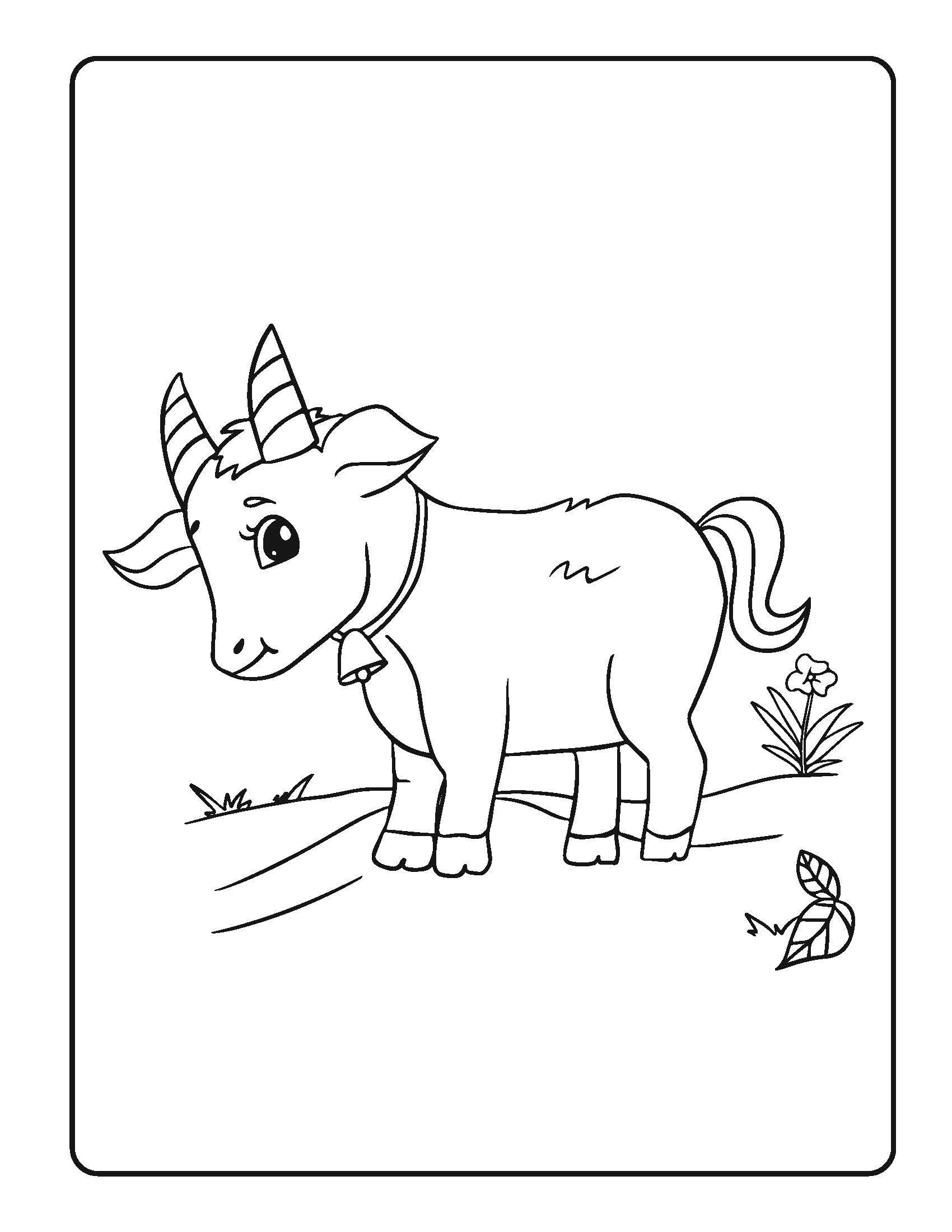 Cute Farm Animals Coloring Pages DIGITAL DOWNLOAD Kids Coloring Book ...
