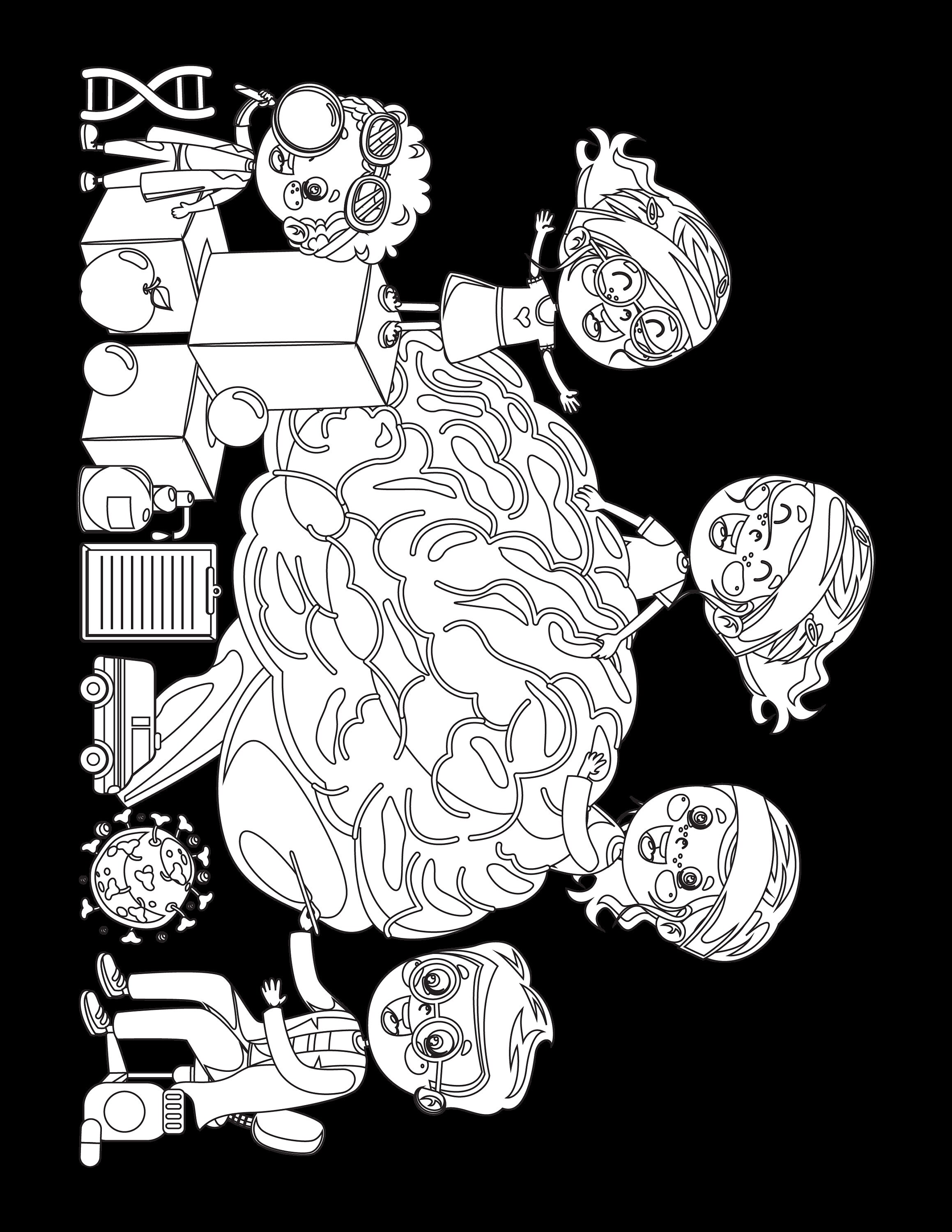 Human Brain Coloring Pages DIGITAL DOWNLOAD 30 PAGES Anatomy, Education ...