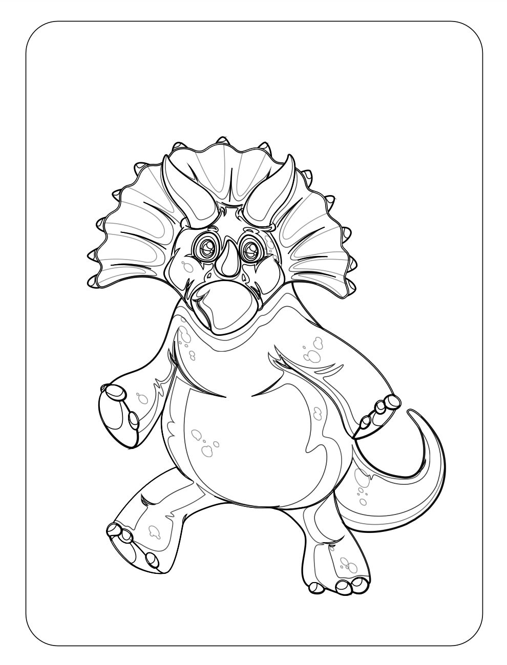 Cute Dinosaur Coloring Pages Dinosaur Printable Coloring - Etsy