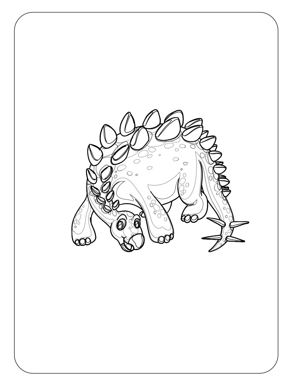 Cute Dinosaur Coloring Pages Dinosaur Printable Coloring - Etsy