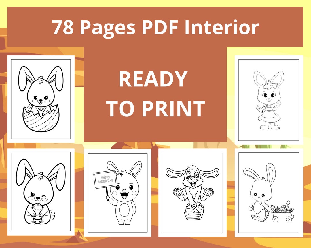 Easter Coloring Book for Kids INSTANT DOWNLOAD Easter Bunnies, Easter ...
