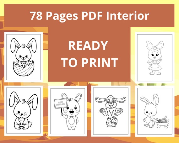 Easter Coloring Book for Kids INSTANT DOWNLOAD Easter | Etsy