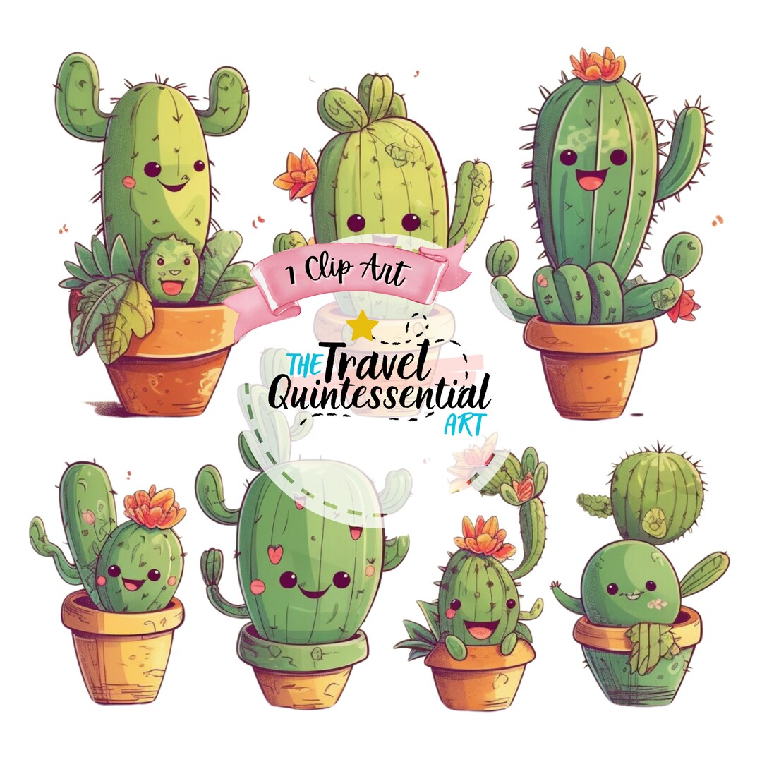 Cactus Crew Digital Art C0009 - Etsy