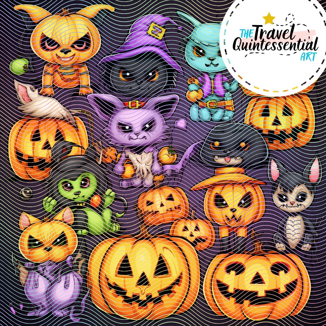 Cute Halloween Digital Art SETKID001 - Etsy