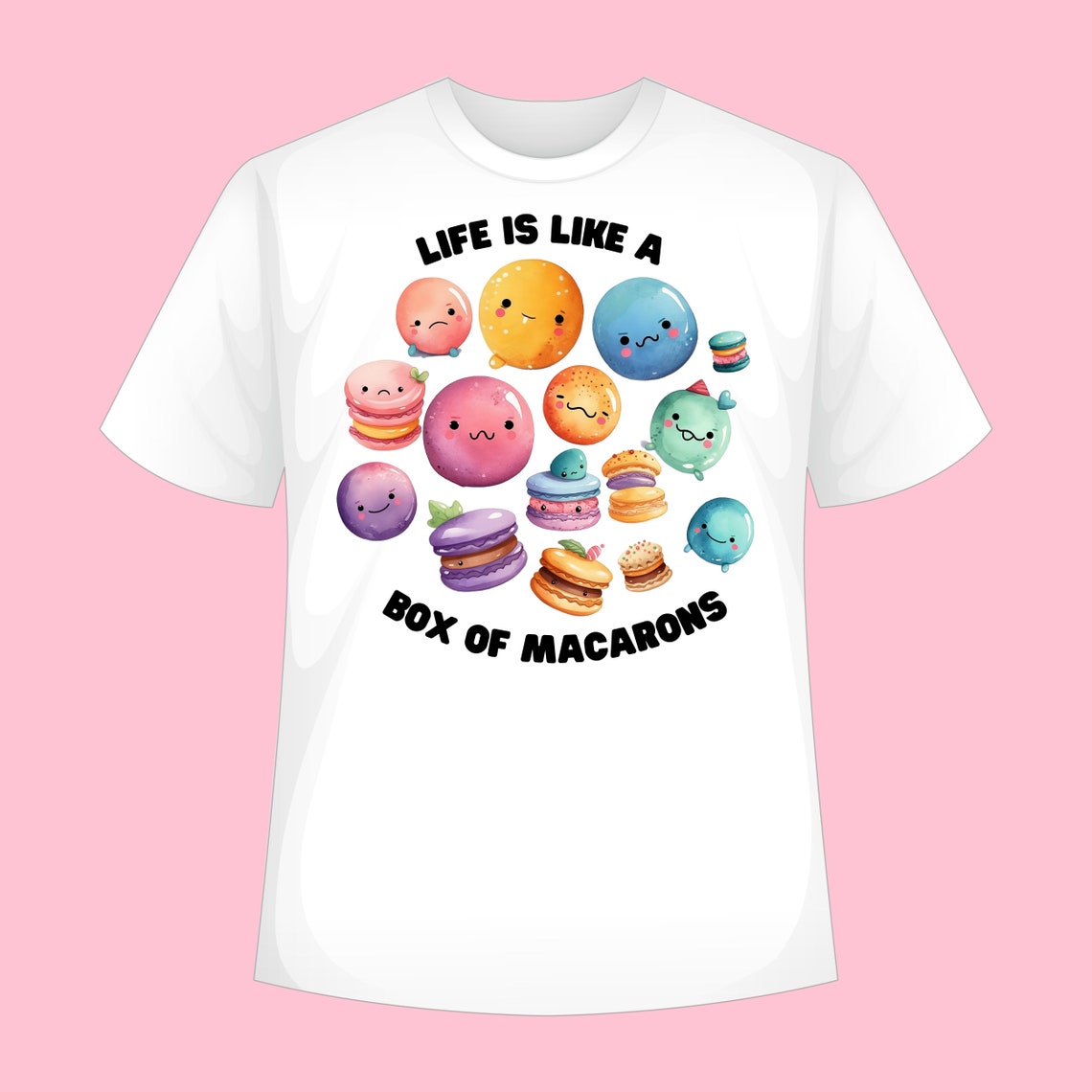 Cute Macarons Digital Art SETMA001 - Etsy