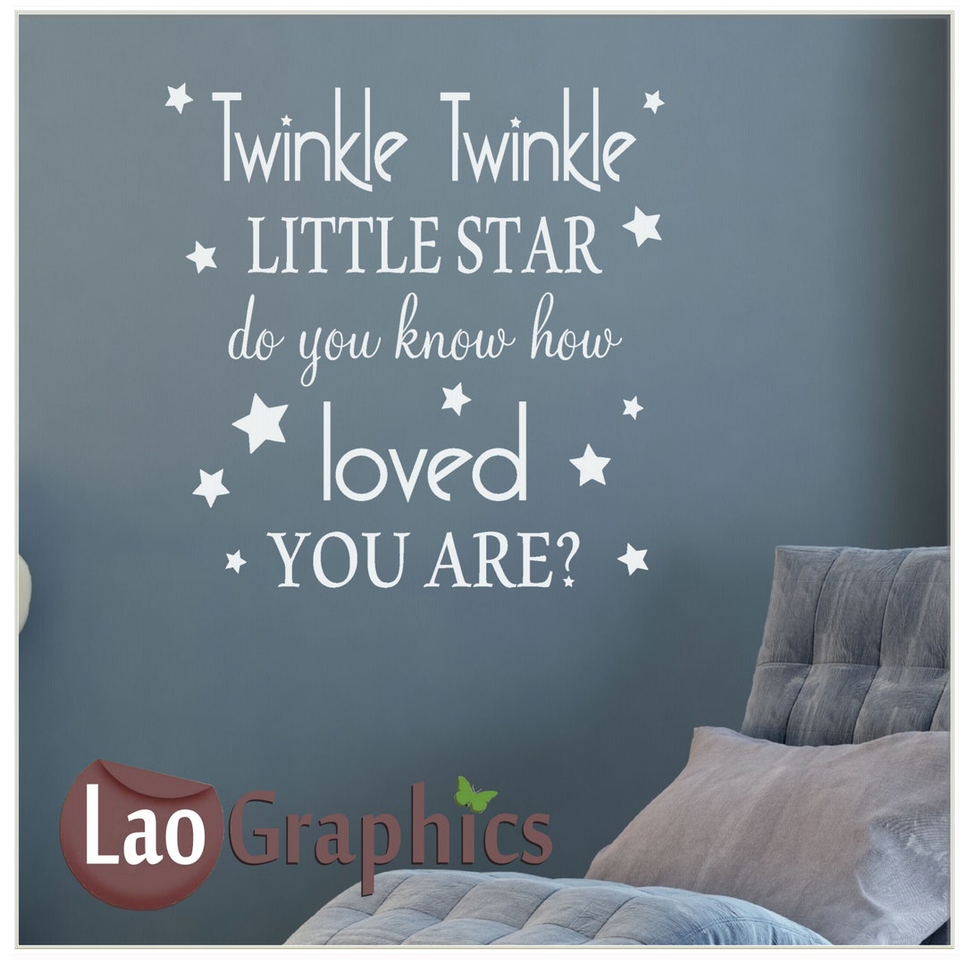 Twinkle Twinkle Little Star Wall Sticker Diy Self Adhesive - Etsy