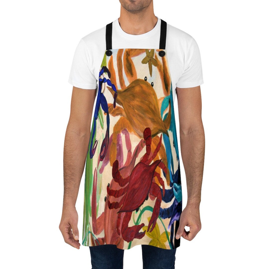 Crab Party Cooking Apron With My Art. - Etsy