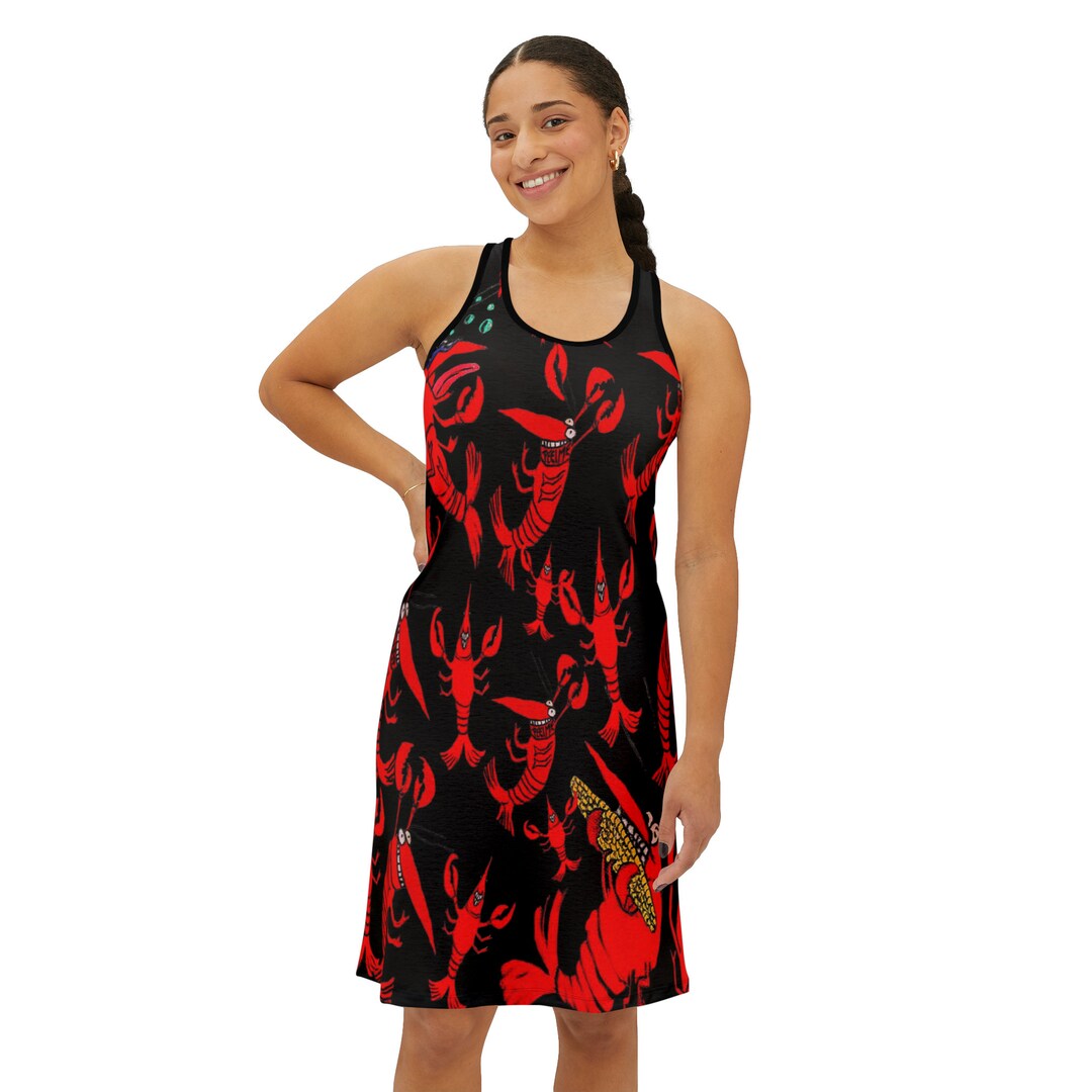 Crawfish/crayfish Seafood Women's Racerback Dress AOP From My Design ...