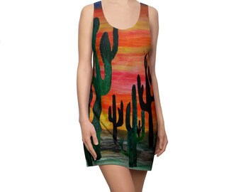 Cactus Dress Women | Etsy