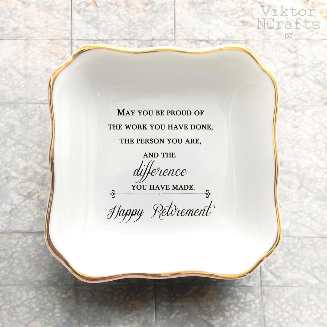 Personalized Retirement Ring Dish, the Difference You Have Made ...