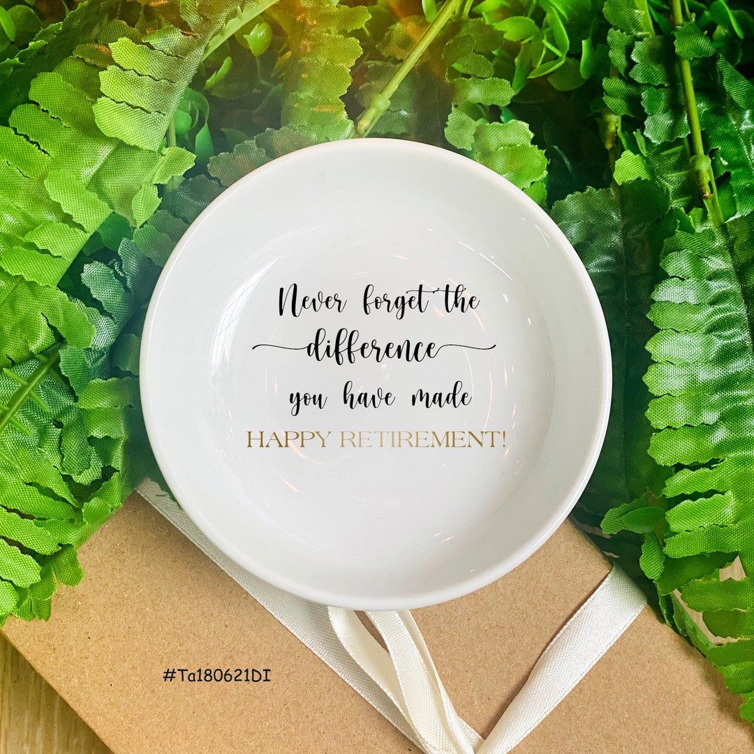 Happy Retirement Ring Dish, the Difference You Have Made, Farewell Gift ...