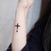 Minimalist Cross Semicolon Temporary Tattoo: Mental Health Awareness ...