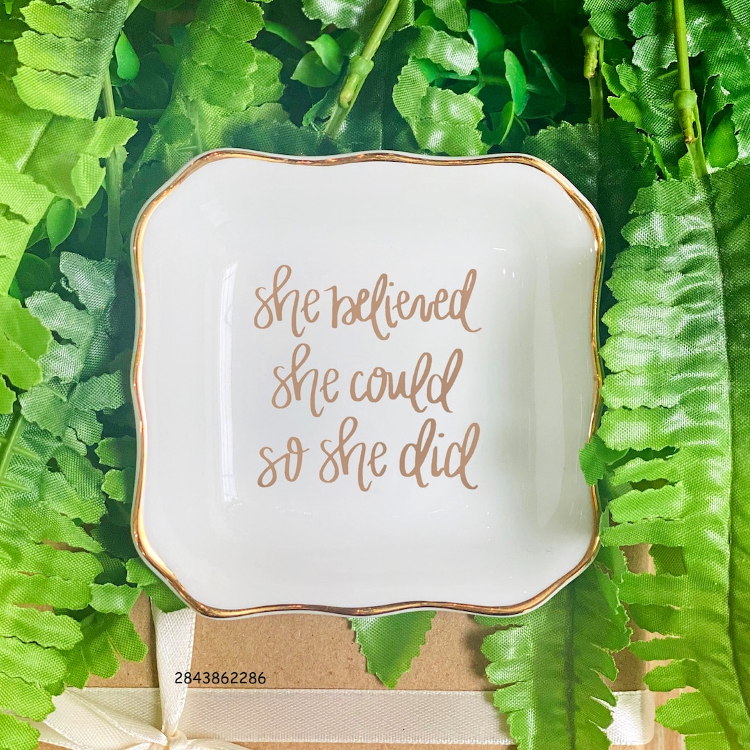 Personalized Graduation Ring Dish, College Graduation Gift, so She Did ...
