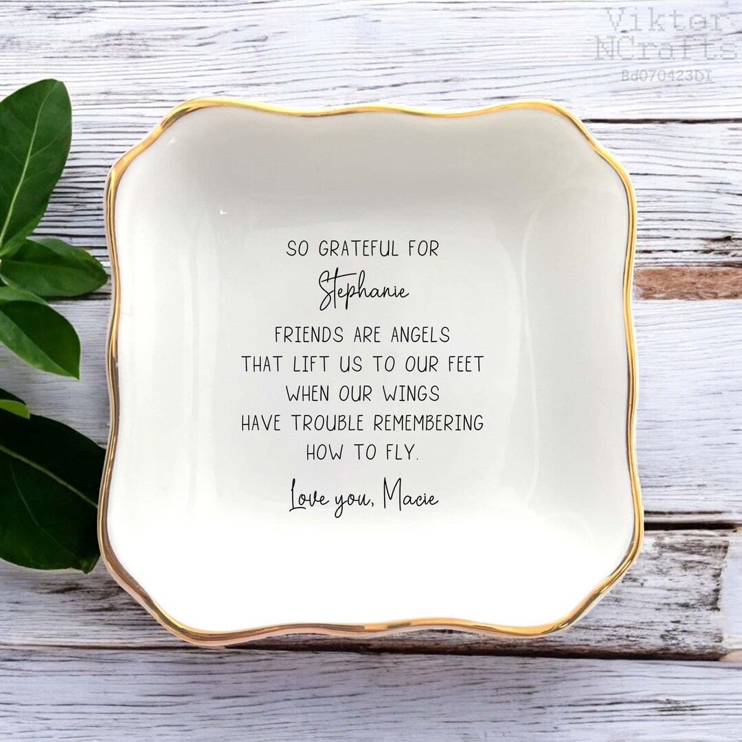 Friendship Ring Dish-friends Are Angels Trinket Dish-personalized ...