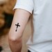 Minimalist Cross Semicolon Temporary Tattoo: Mental Health Awareness ...