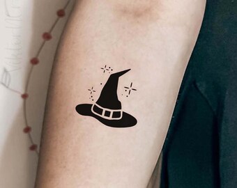 Halloween Witch Temporary Fake Tattoo Sticker set of 2 - Etsy